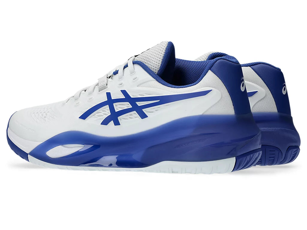 Asics Men's Gel Resolution X Hard Court WIDE 2E (White/Dark Cobalt ...