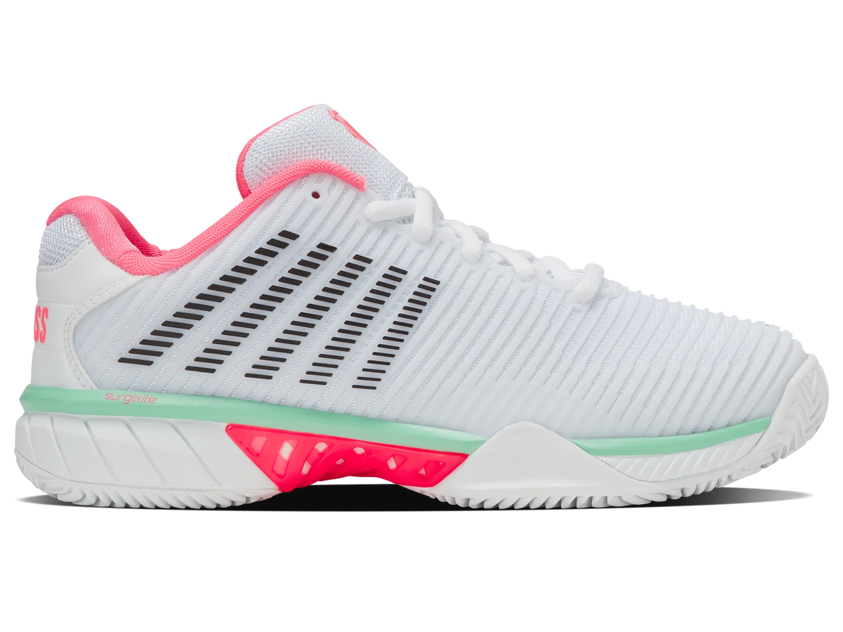 K-Swiss Women's Hypercourt Express 2 CLAY (White/Neon Pink/Black ...