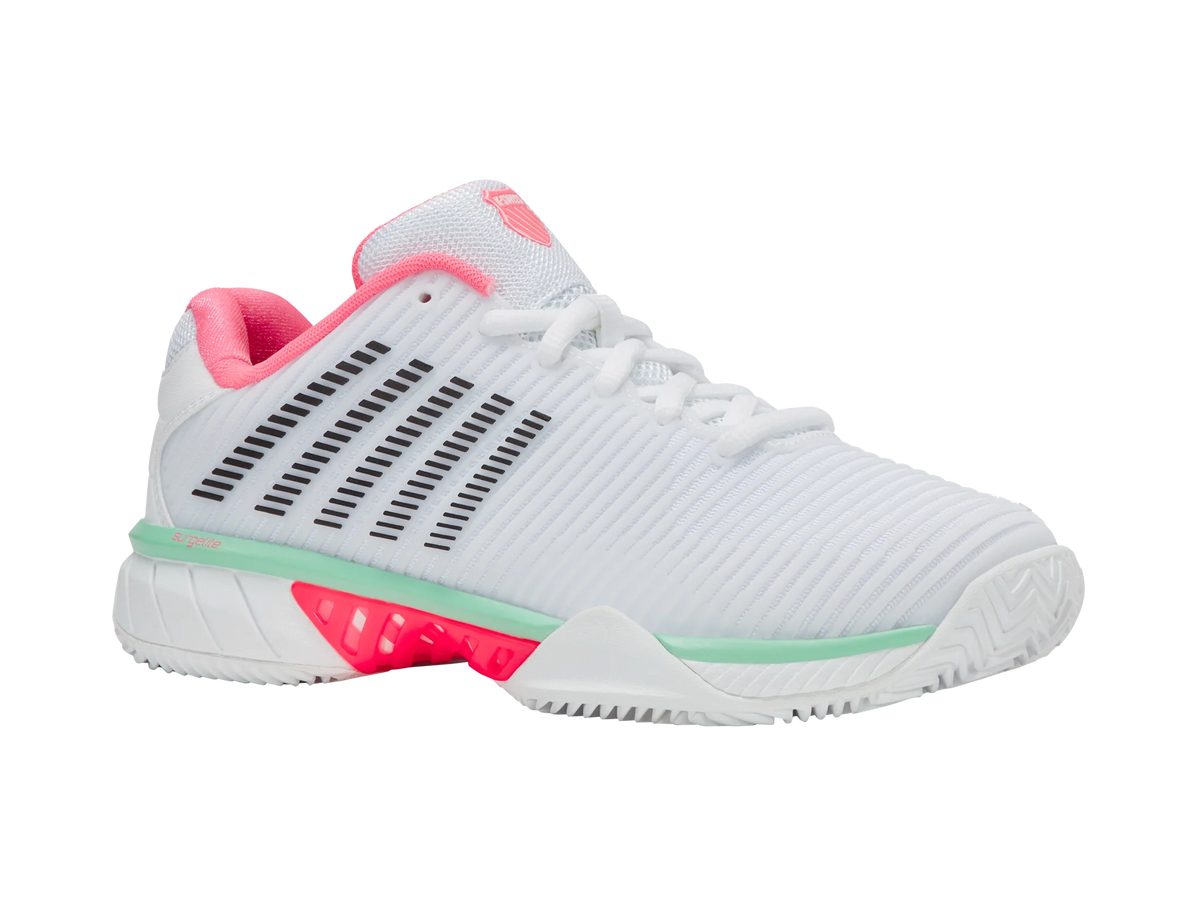 K-Swiss Women's Hypercourt Express 2 CLAY (White/Neon Pink/Black ...